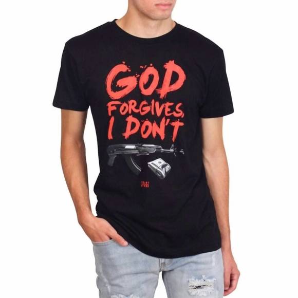 POINT BLANK | Shirts | New Point Blank Mens God Forgives I Dont T Shirt ...